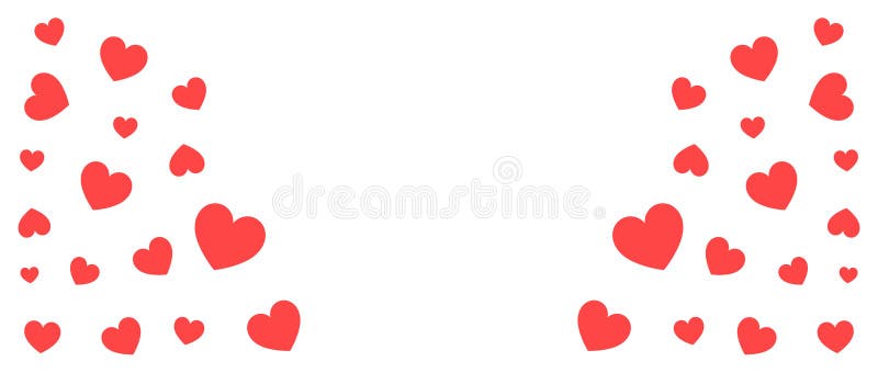 Cute Hearts Frame Background Stock Vector - Illustration of design ...