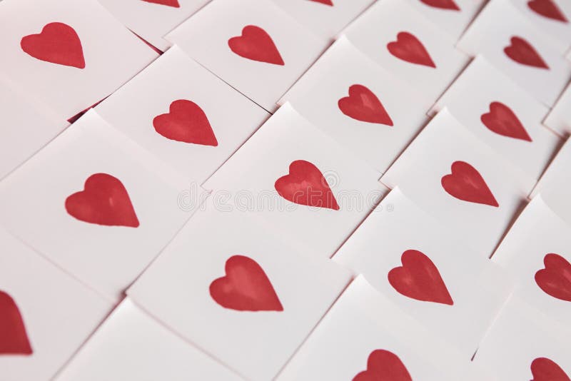 Love Notes. Background for Design with Red Hearts Background with Red ...