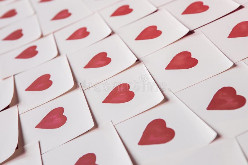 Love Notes. Background for Design with Red Hearts Background with Red ...