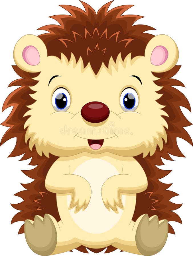 Comic Cartoon Hedgehog stock vector. Illustration of joyful - 3279434