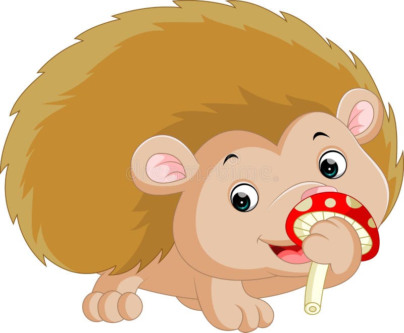 Cute hedgehog cartoon stock vector. Illustration of mammal - 81426823