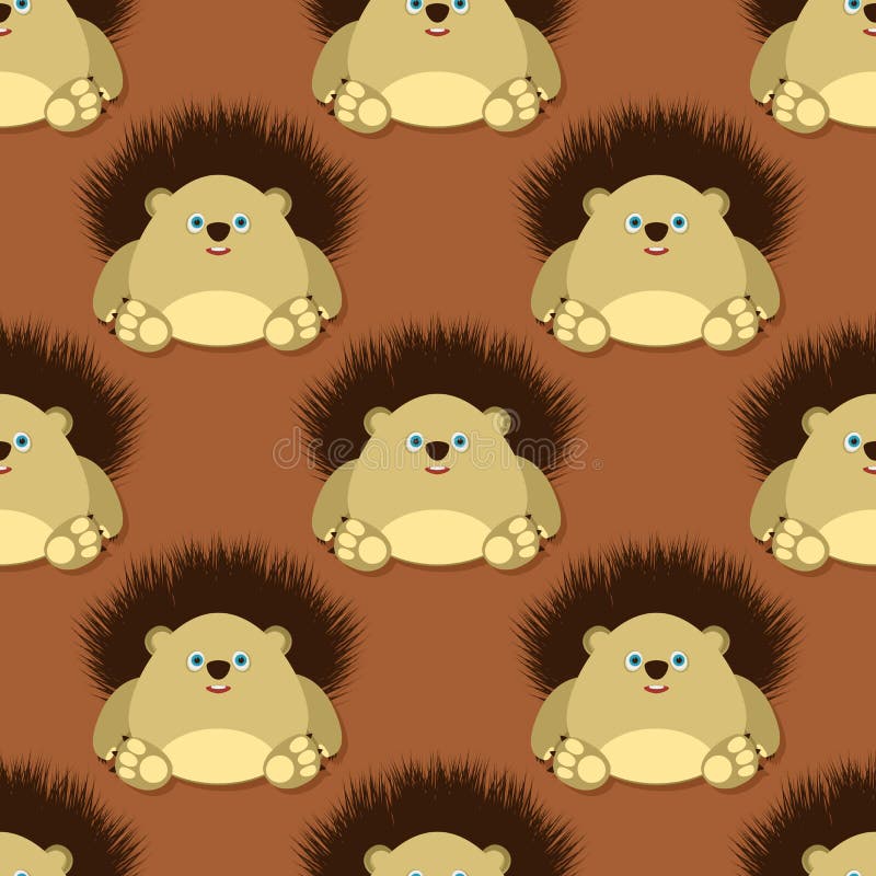 Cute hedgehog pattern stock vector. Illustration of cheerful - 64063069