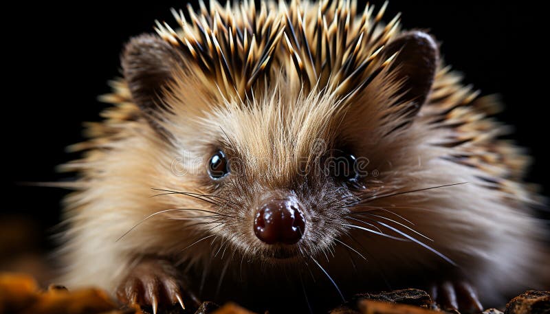 Cute Hedgehog with Sharp Bristles, Looking at Camera, Generated by AI ...