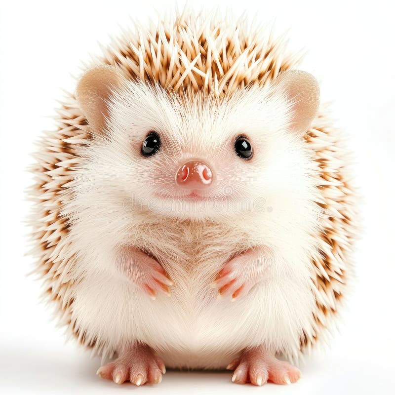 Cute Hedgehog with Soft Fur and Tiny Paws Sitting Quietly in a Serene ...