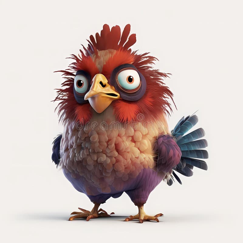 Hen Cartoon Style. Generative AI Stock Illustration - Illustration of ...
