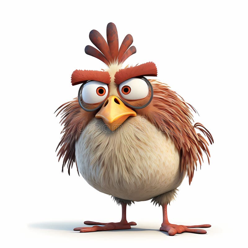 Hen Cartoon Style. Generative AI Stock Illustration - Illustration of ...