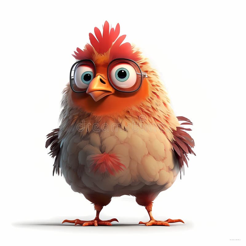Hen Cartoon Style. Generative AI Stock Illustration - Illustration of ...