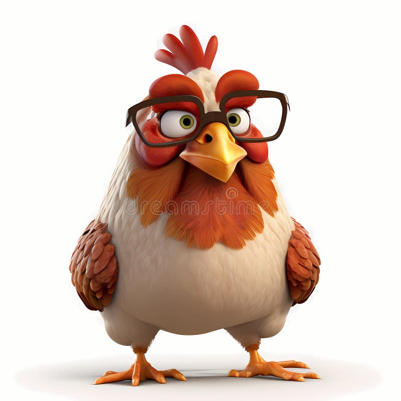 Hen Cartoon Style. Generative AI Stock Photo - Image of birds, hens ...