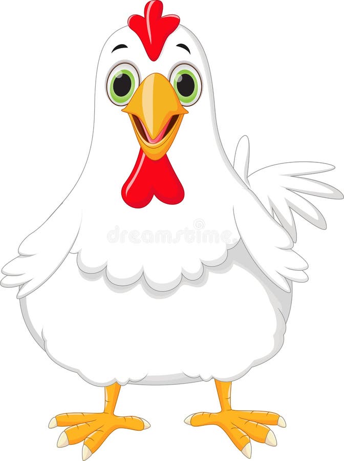 Cute hen cartoon stock vector. Illustration of young - 72175699