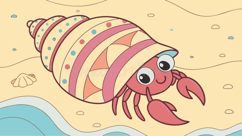 Hermit Crab Line Art Stock Illustrations – 179 Hermit Crab Line Art ...