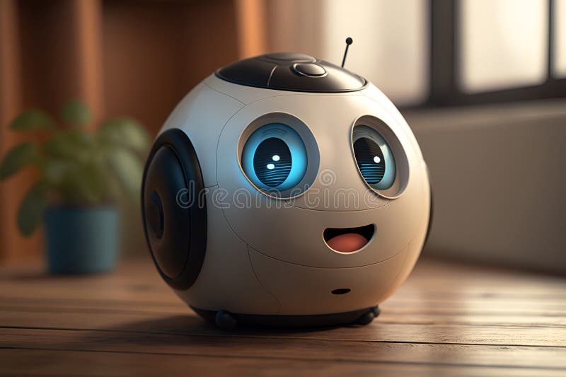 Cute Home Robot Cleaner, Generative AI 2 Stock Illustration ...