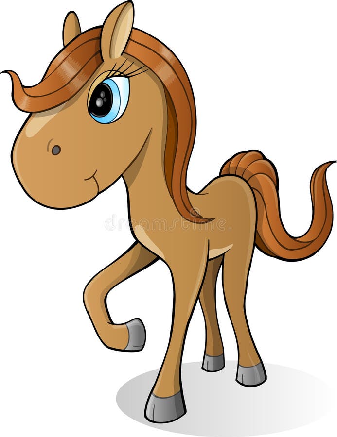 Cute Horse Pony Vector stock vector. Illustration of stallion - 27677990