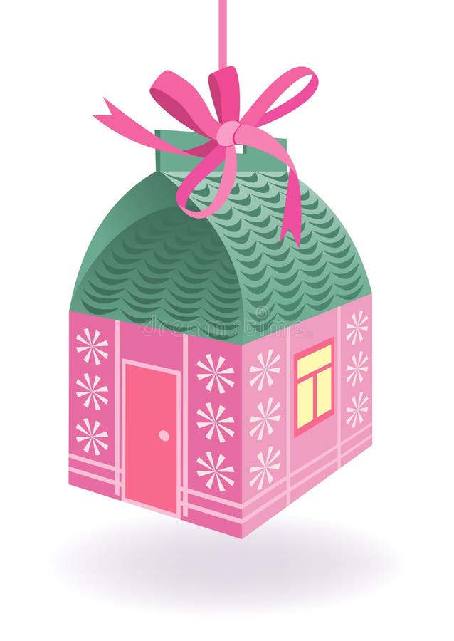 Cute House Present stock vector. Illustration of hanged - 40710994