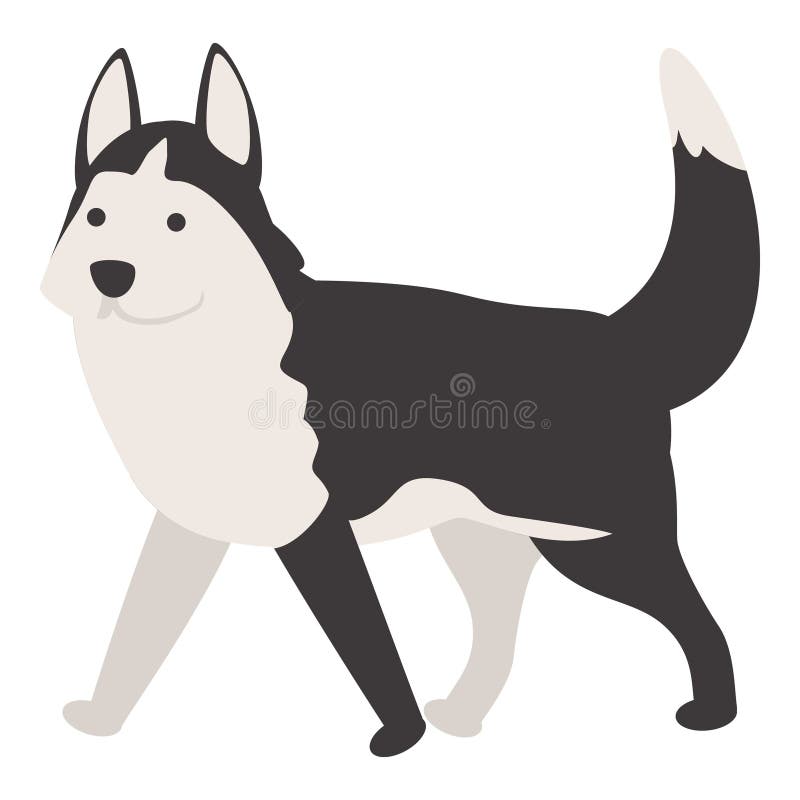 Cute Husky Icon Cartoon Vector. Siberian Dog Stock Vector ...