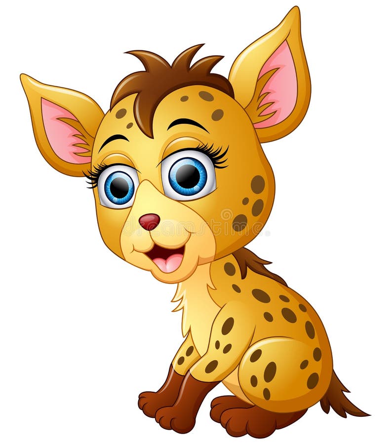 Cute hyena cartoon stock vector. Illustration of smile - 73024612