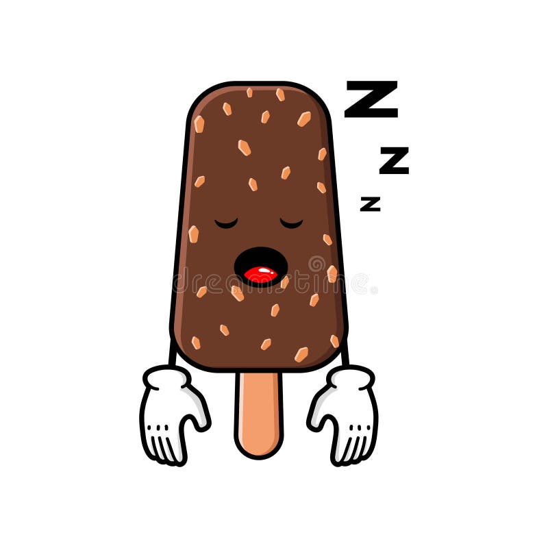 Cute Ice Cream Cartoon Mascot Character Stock Vector - Illustration of ...