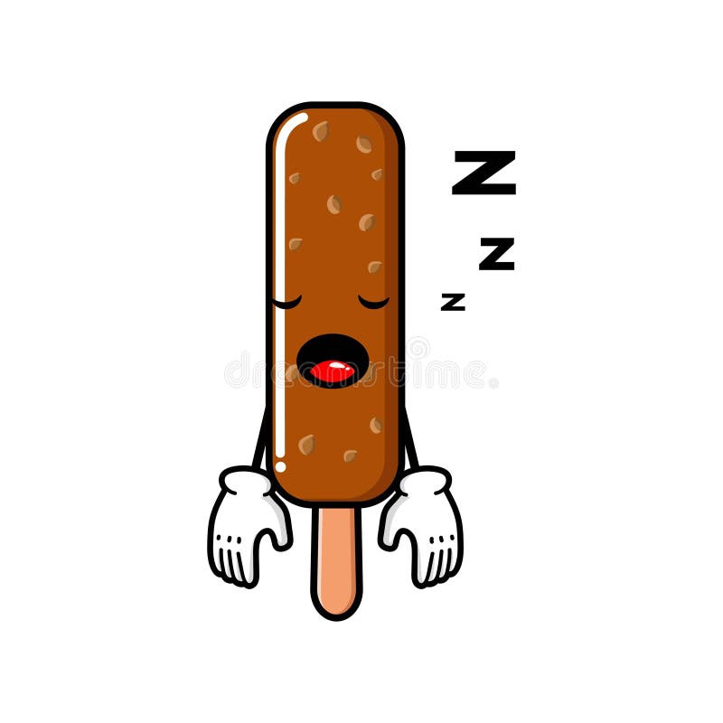 Cute Ice Cream Cartoon Mascot Character Stock Vector - Illustration of ...