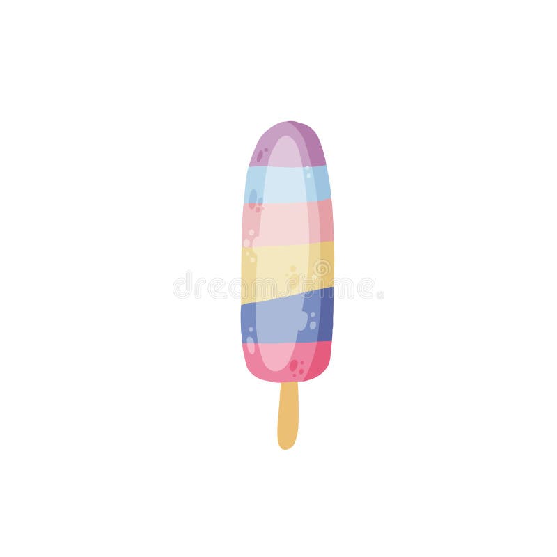 Cute Ice Cream Icon In Cartoon Style Vector Illustration Stock Vector