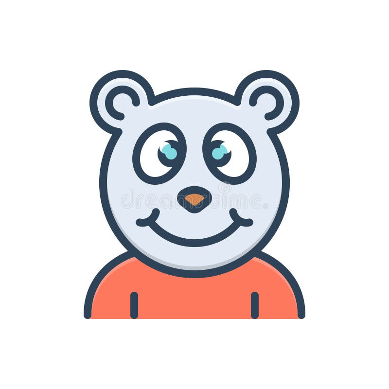 Color Illustration Icon for Cute, Endearing and Lovable Stock Vector ...