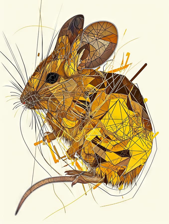 Field mouse in grasses stock illustration. Illustration of copy - 302985411