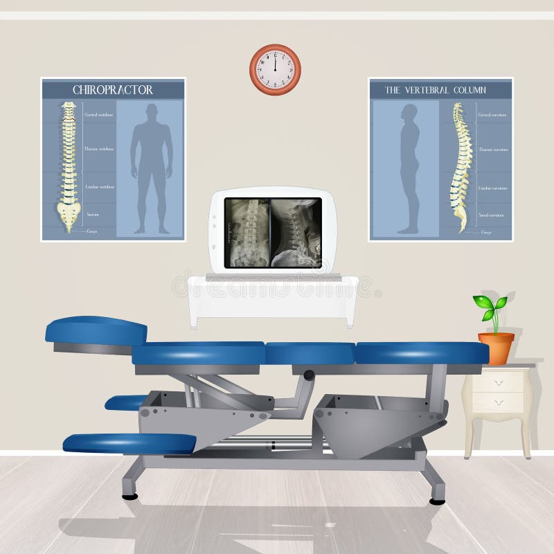 Illustration of Chiropractic Study Stock Illustration - Illustration of ...