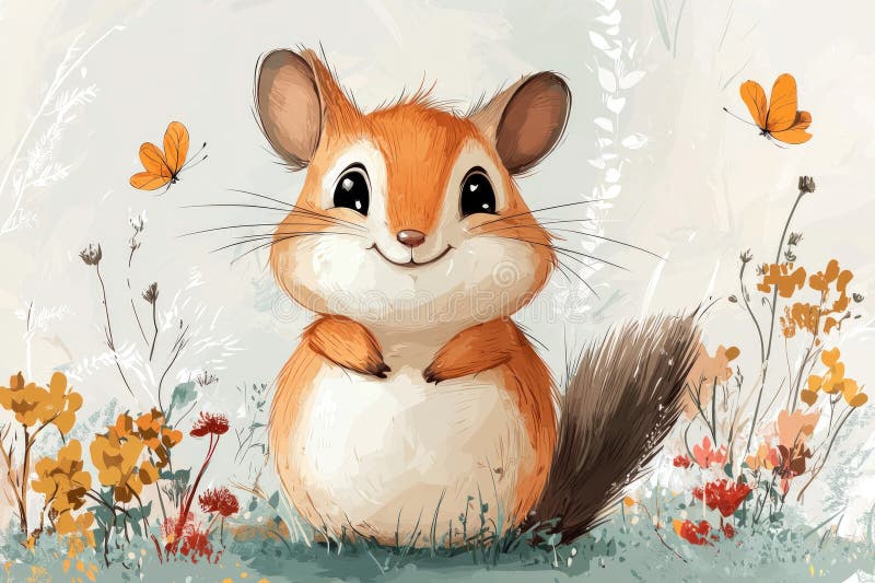 A Cute Illustration of a Potoroo, Emphasizing Its Unique Features and ...