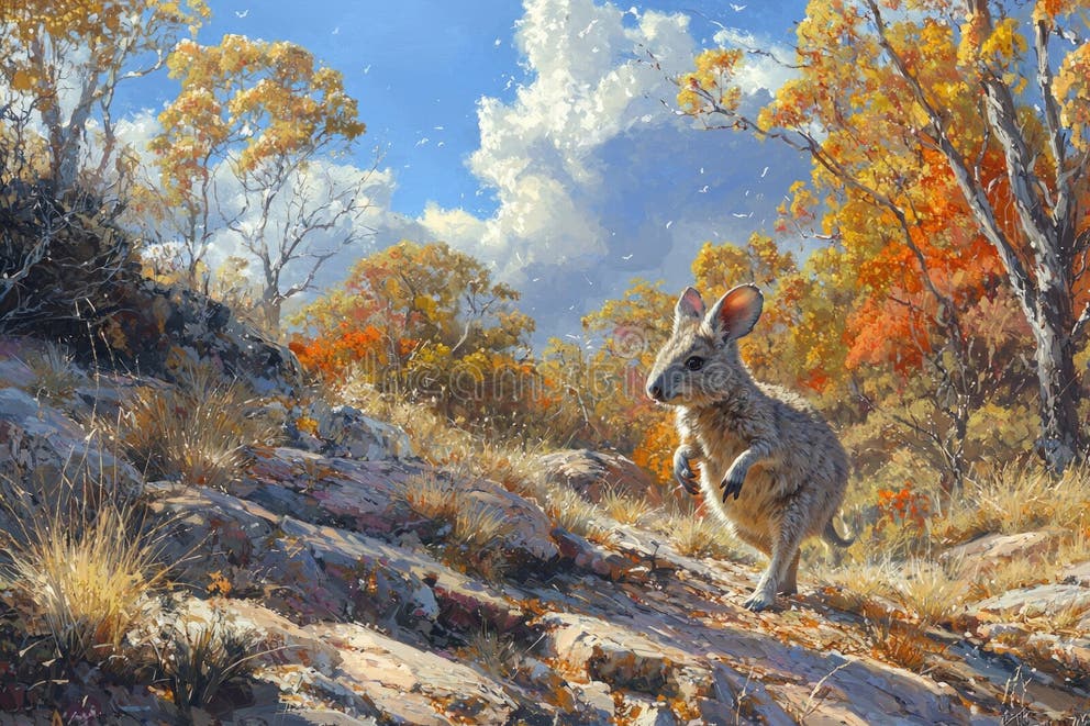 A Cute Illustration of a Potoroo, Emphasizing Its Unique Features and ...