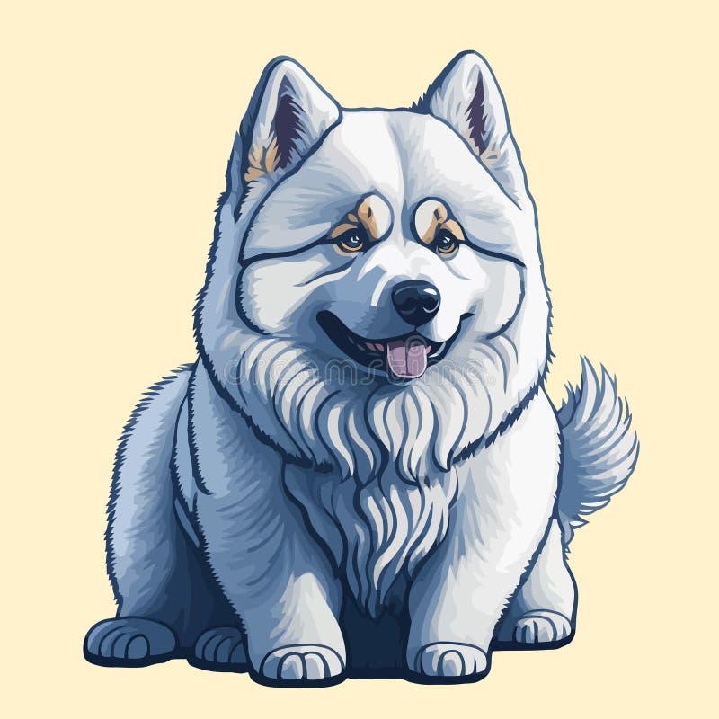 Isolated Samoyed Avatar Stock Illustrations – 2 Isolated Samoyed Avatar ...