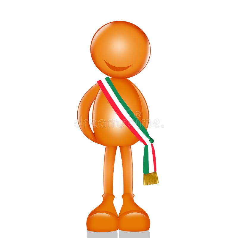 Illustration of the Stick Man Mayor Stock Illustration - Illustration ...