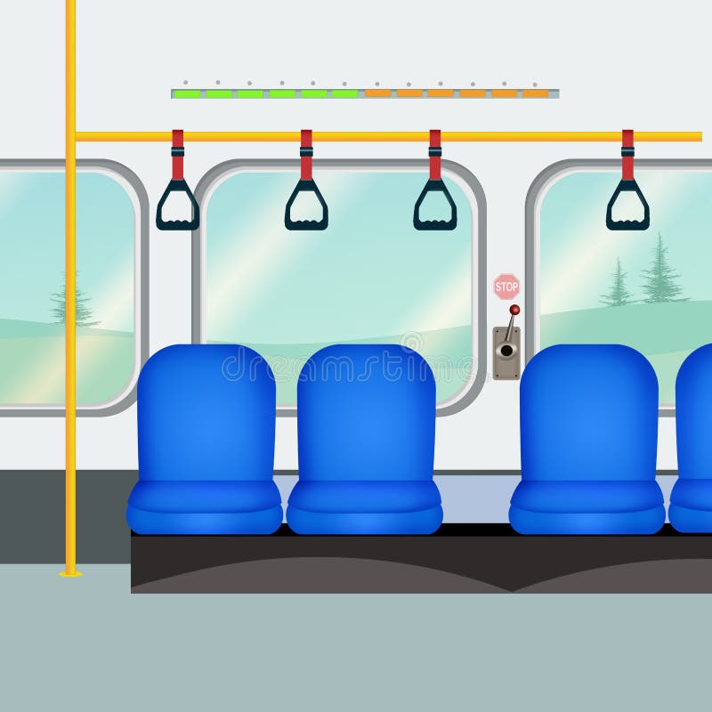 Subway interior stock illustration. Illustration of interior - 96516455