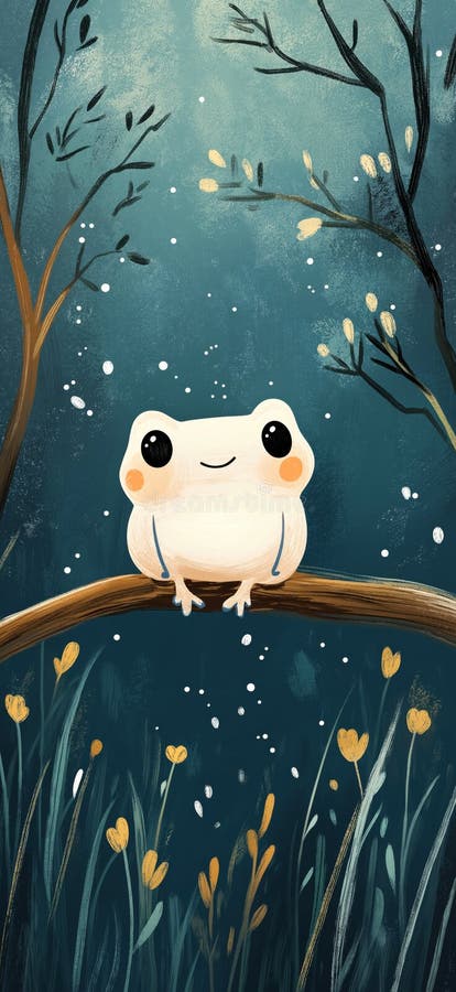 Cute Illustration of a Toad. Cute Frog Greeting Card Stock Illustration ...