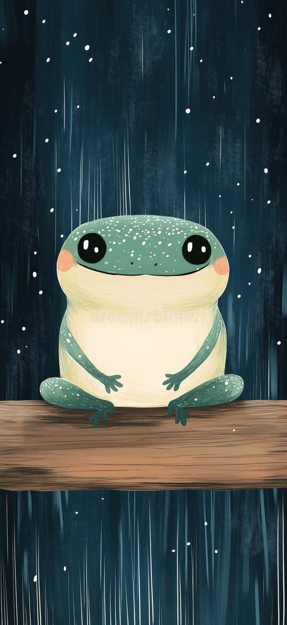 Cute Illustration of a Toad. Cute Frog Greeting Card Stock Illustration ...