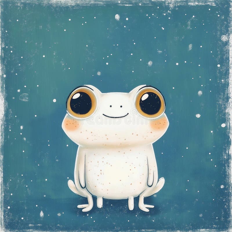 Cute Illustration of a Toad. Cute Frog Greeting Card Stock Illustration ...