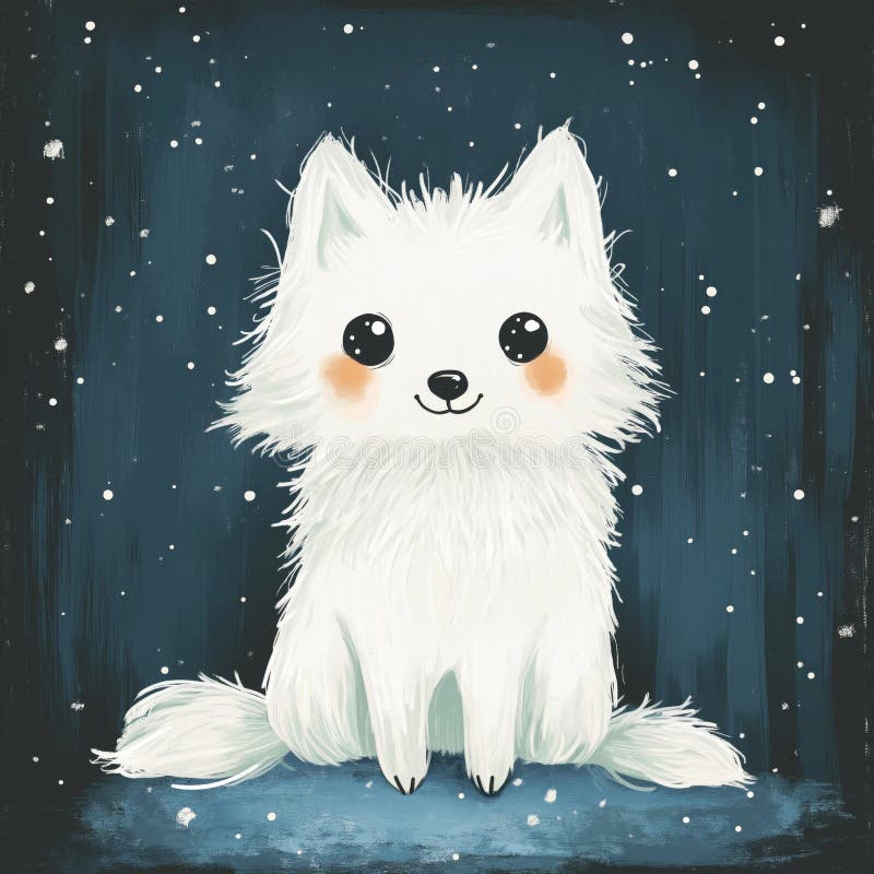 Cute Illustration of a Wolf. Cute Wolf Greeting Card Stock Illustration ...