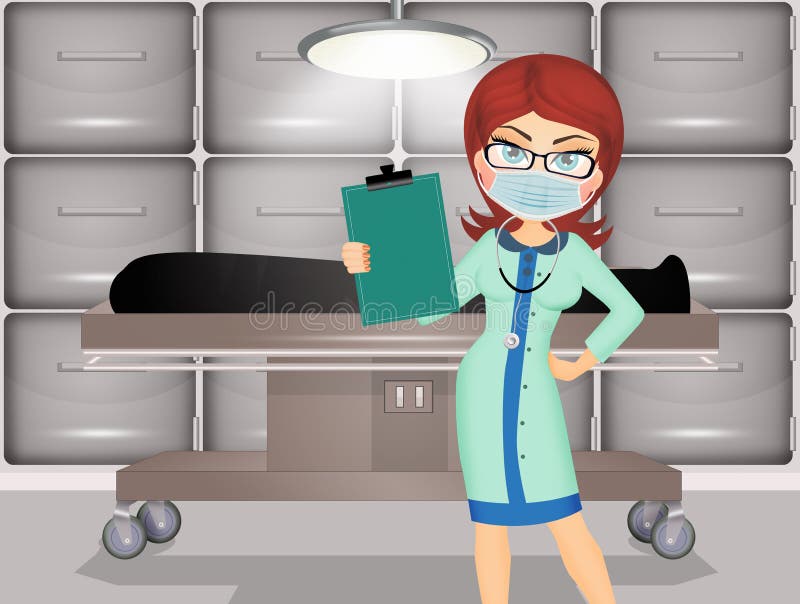 Autopsy stock illustration. Illustration of crime, examination - 24616983