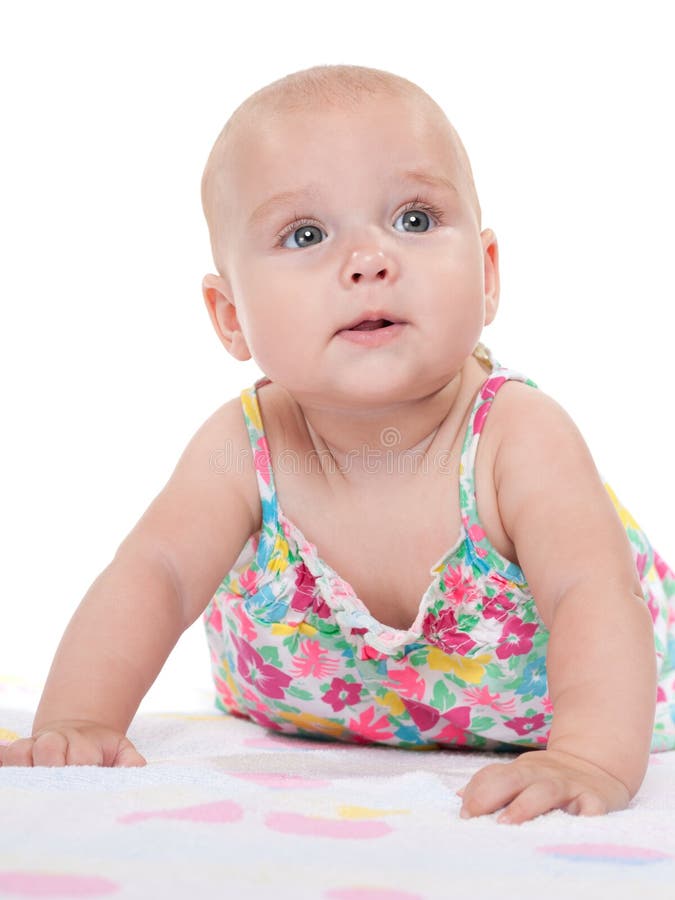Cute infant girl imagines stock photo. Image of portrait - 49367936