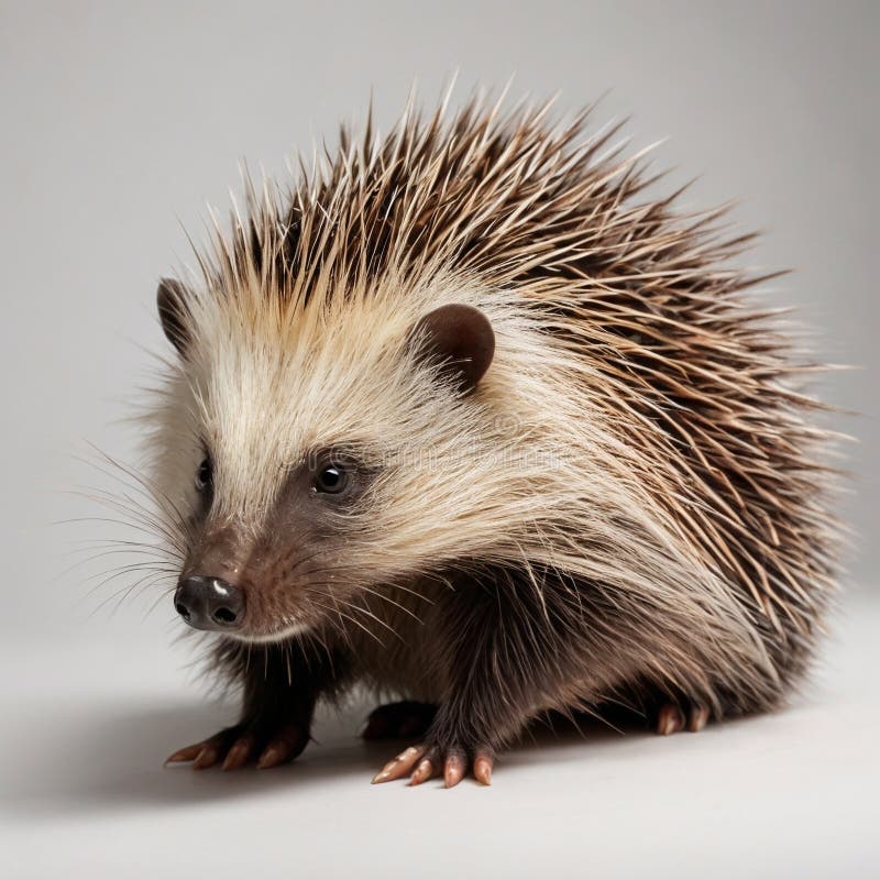 Cute Isolated Spiky Hedgehog Stock Illustration - Illustration of face ...