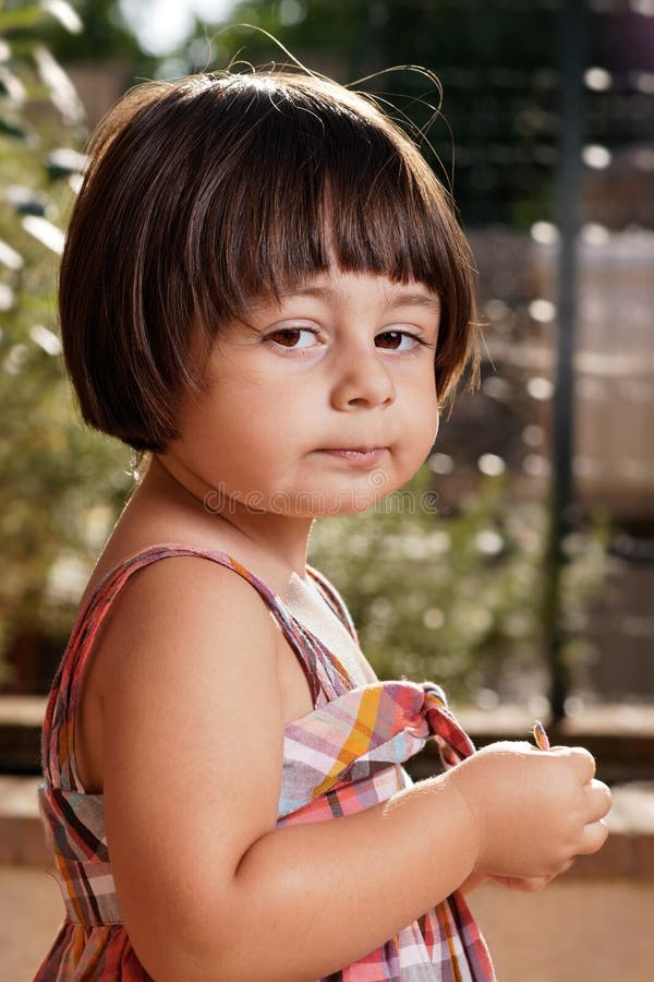 Cute Italian Kid Lifestyle Potrait Stock Image - Image of positive ...