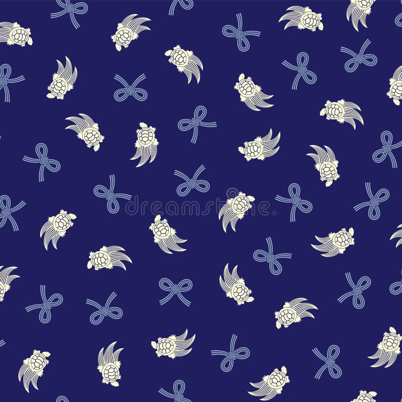 Cute Japanese Turtle Seamless Pattern, Stock Vector - Illustration of ...