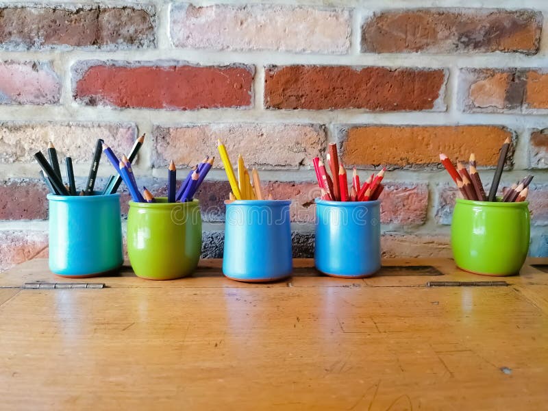 Cute jars stock image. Image of wall, jars, pencil, school - 249445213