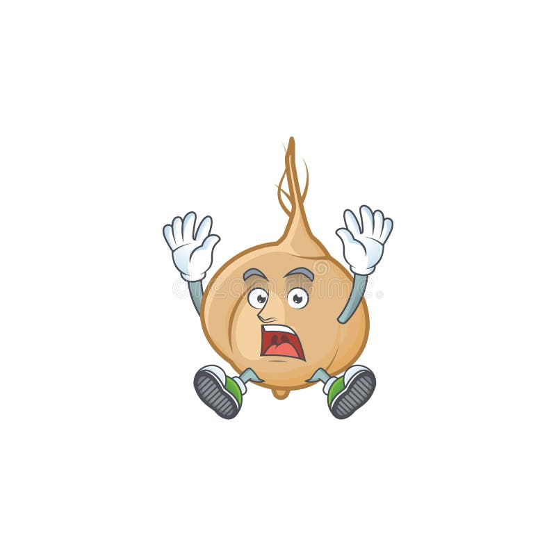 Cute Jicama Cartoon Character Style with Shocking Gesture Stock Vector ...