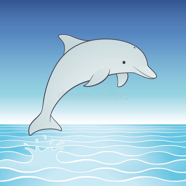 Cute Wild Dolphin Jumping Stock Illustrations – 2,041 Cute Wild Dolphin ...