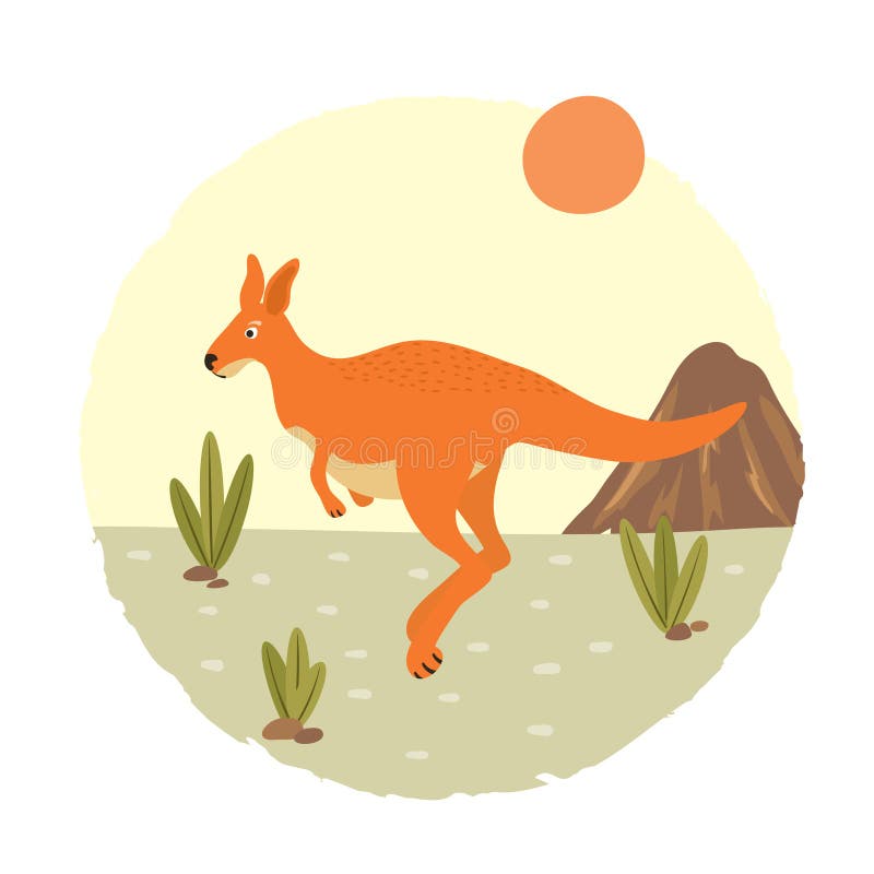 Red Australian desert stock vector. Illustration of native - 146702181