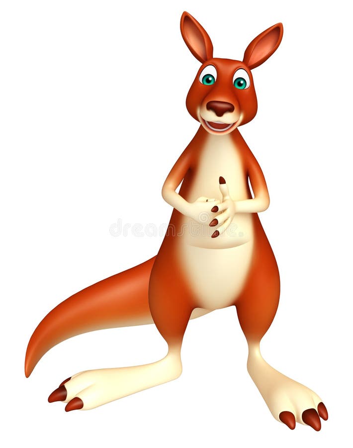 Cute Kangaroo Cartoon Character Stock Illustration - Illustration of ...