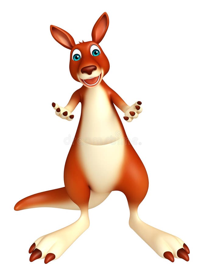 Cute Kangaroo Cartoon Character Stock Illustration - Illustration of ...
