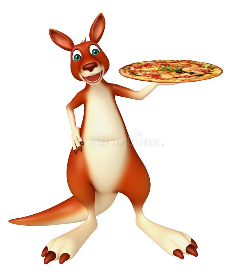 Cute Kangaroo Cartoon Character Pizza Stock Illustrations – 6 Cute ...