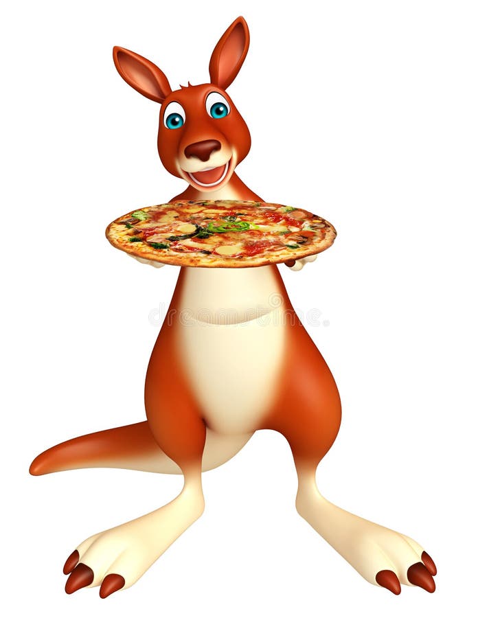 Cute Kangaroo Cartoon Character Pizza Stock Illustrations – 6 Cute ...