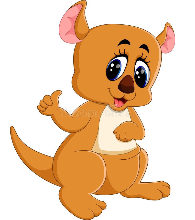 Cute kangaroo cartoon stock vector. Illustration of doodle - 72874175