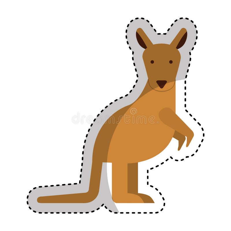 Cute Kangaroo Character Icon Stock Illustration - Illustration of ...