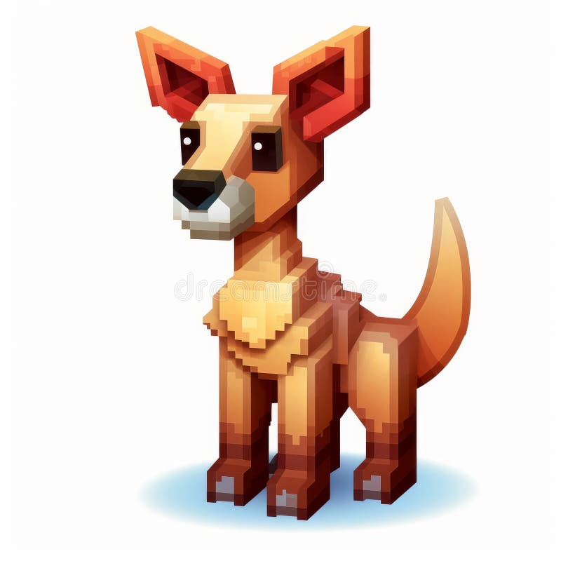 Create a Cute Wolf Character with Minecraft Pixel Art Stock ...